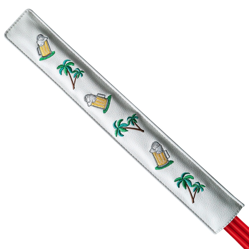 Golf Alignment Stick Cover Headcover Rods ผู้ถือหนัง 14 2 สีดําสีขาว ...