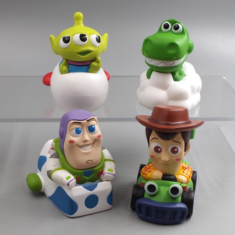 4 ชิ้น/เซ็ต 6-7 ซม.Disney Anime Toy Story รูป Woody Buzz Lightyear Rex ...