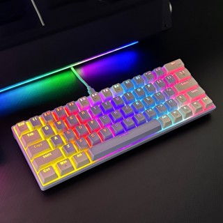 ZIFRIEND T62 คีย์บอร์ดแบบกลไก 63-Key Hotswap Rainbow Backlit Wire ...