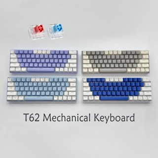 ZIFRIEND T62 คีย์บอร์ดแบบกลไก 63-Key Hotswap Rainbow Backlit Wire ...