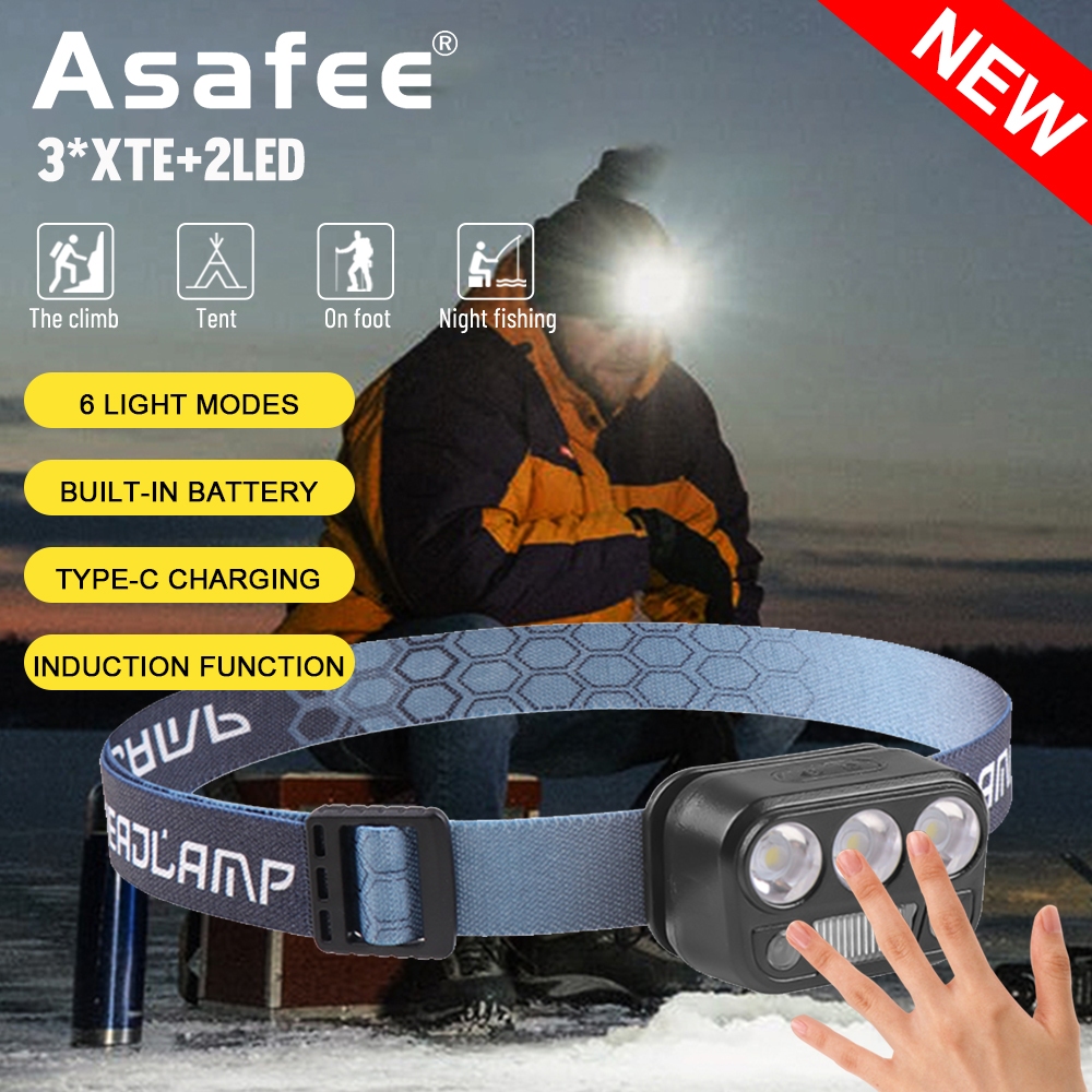 Asafee YD-06 XTE+ ไฟหน้า LED 500LM สว่างมาก แบบพกพา ปรับได้ พร้อม ...