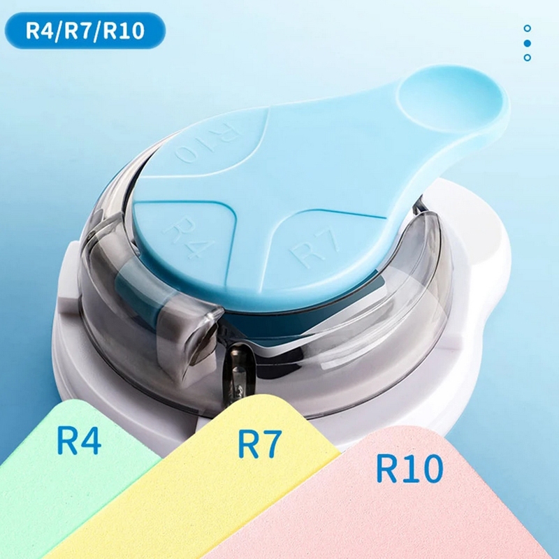 3 In 1 R4 R7 R10 เครื่องเจาะรูกระดาษ ทรงกลม DIY สําหรับตัดมุมสมุดภาพ ...