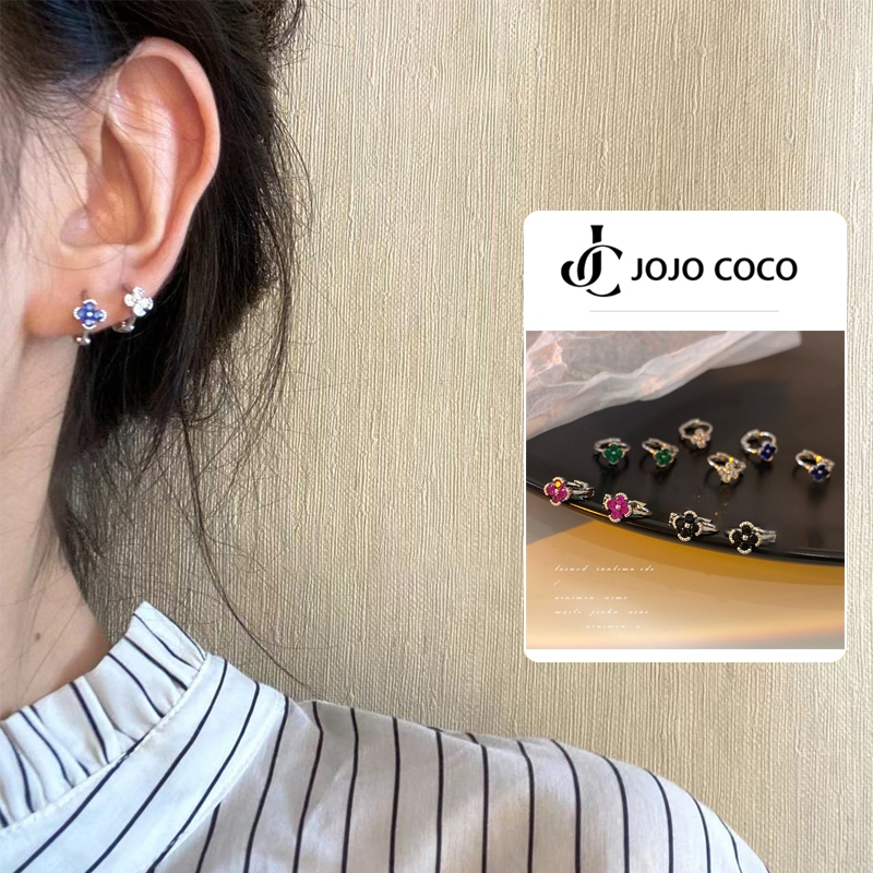 Jojo COCO ใหม่ ต่างหูเพทาย สีสันสดใส สไตล์เกาหลี | Shopee Thailand