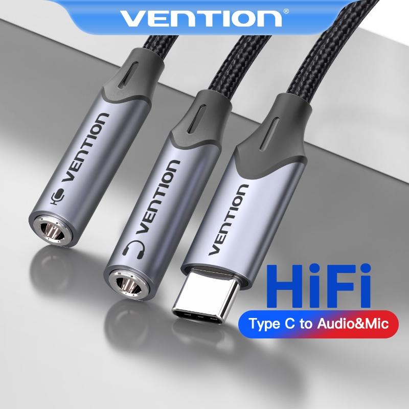 Vention 2 In 1 Type C (ตัวผู้) Usb C To 3.5 มม. Trs อะแดปเตอร์ สาย ...