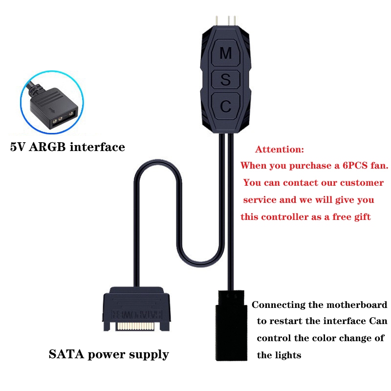 Jet5 PRO ARGB พัดลม CPU 140 มม. 120 มม. Lian Li Same Style 5V 3PIN เมน ...