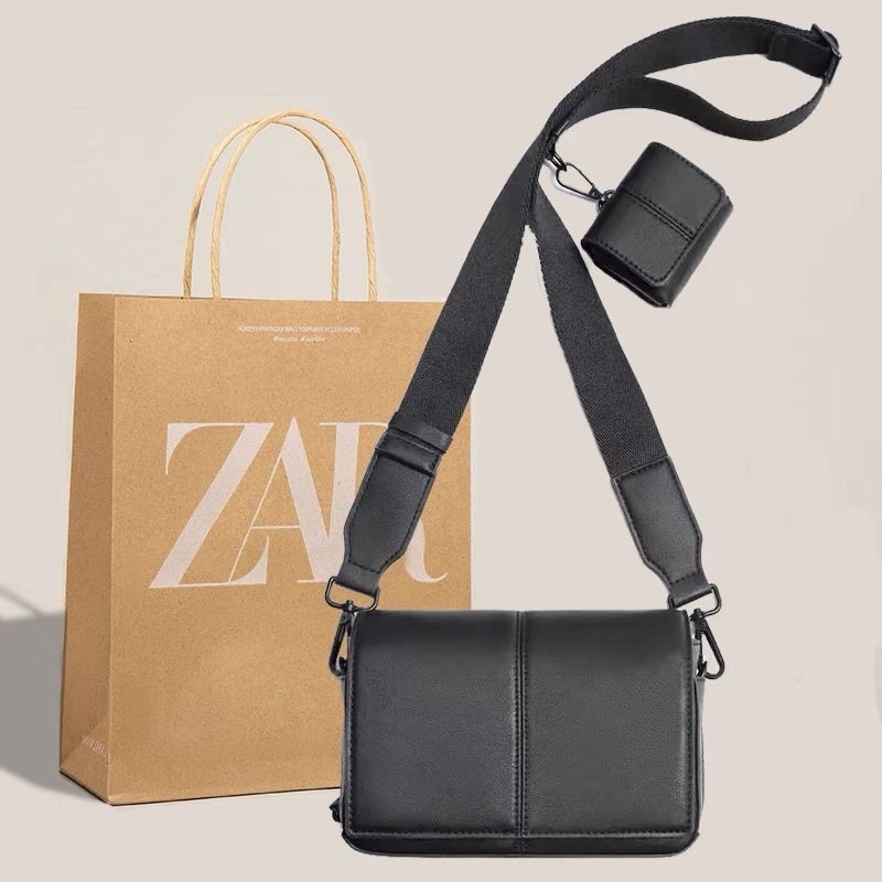 Zara HOME กระเป๋าผู้ชาย Street Wear Box Bag Casual Shoulder Small ...