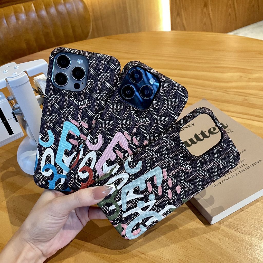 แฟชั่น หรูหรา แบรนด์ Goyard เคส iphone 15 Pro Max 14 Pro Max 13 12 Pro ...