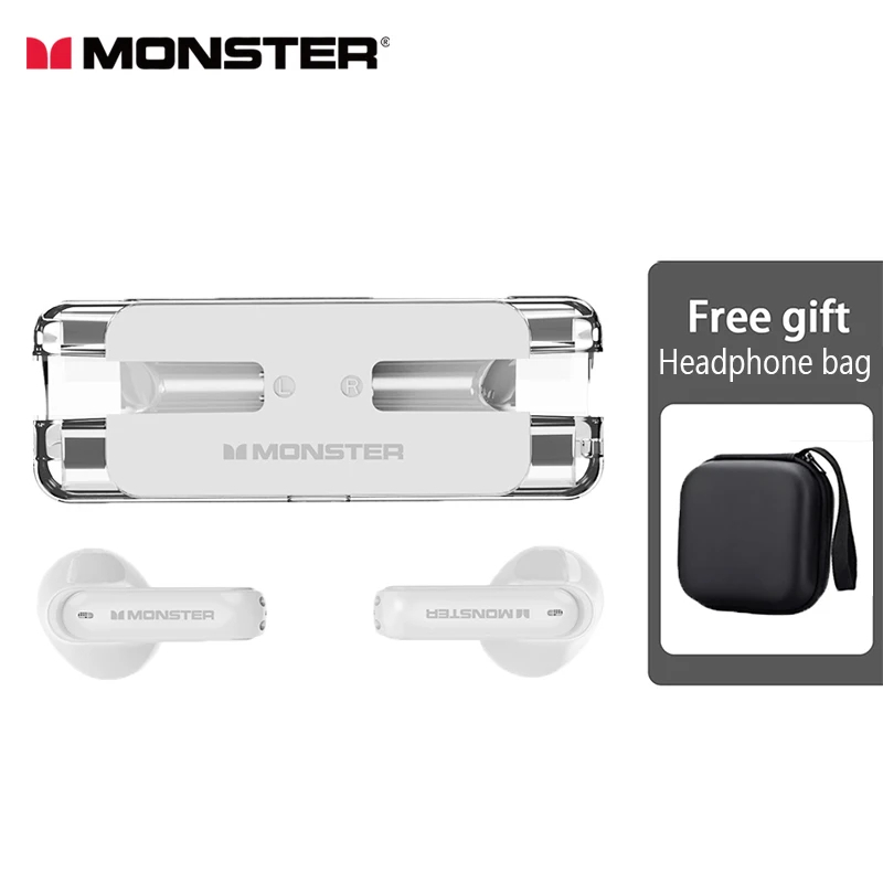 หูฟัง Monster XKT08 TWS หูฟังบลูทูธไร้สาย 5.3 HiFi ลดเสียงรบกวน พร้อม ...