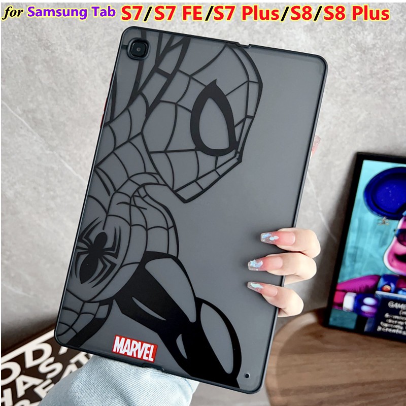 For Samsung Galaxy Tab S7 S7 FE S7 Plus S8 S8 Plus Spider-man Iron Man ...