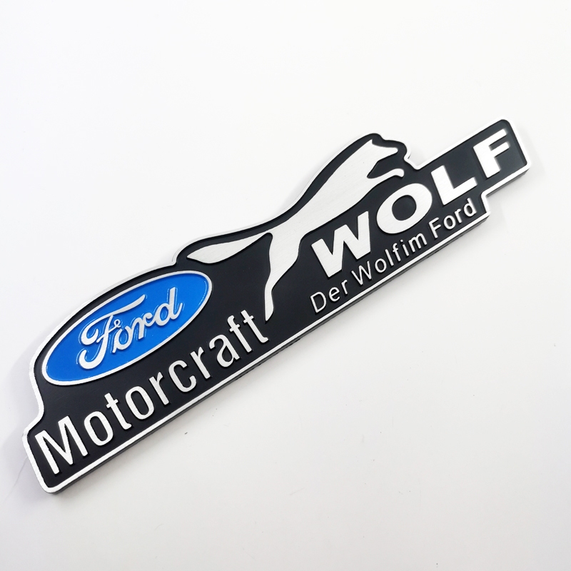 สติกเกอร์โลหะ ลายโลโก้ Ford Wolf Motorcraft 1 ชิ้น สําหรับตกแต่งรถยนต์ ...