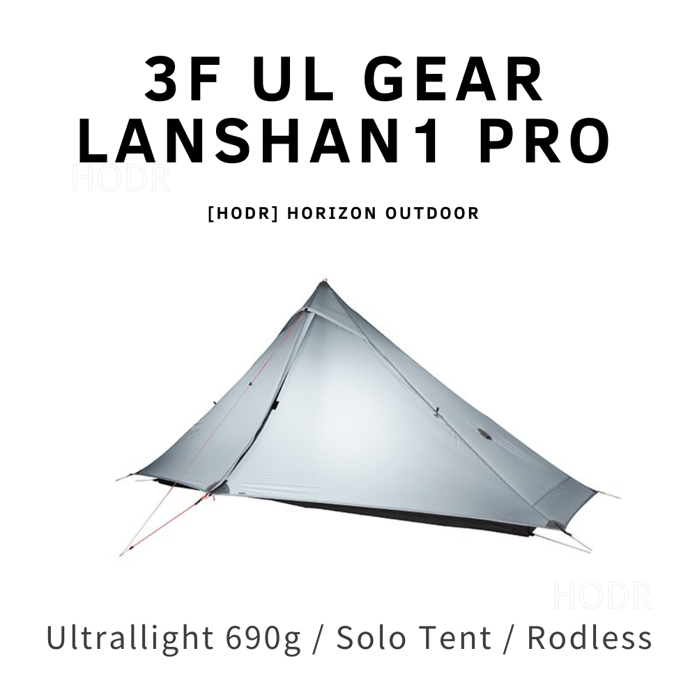 【HODR】3F UL GEAR Lanshan 1 PRO 20D ซิลิโคนทั้งสองด้าน 690g เต็นท์โดยไม่ต้องใช้ไม้ แคมป์ เต็นท์ ...