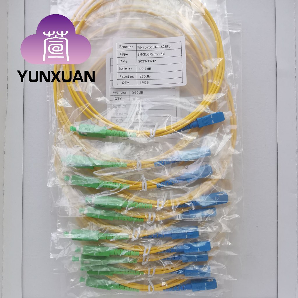 สายเคเบิลไฟเบอร์ 3.0 มม. 1.5 ม. FTTH SC APC UPC 10 ชิ้น | Shopee Thailand
