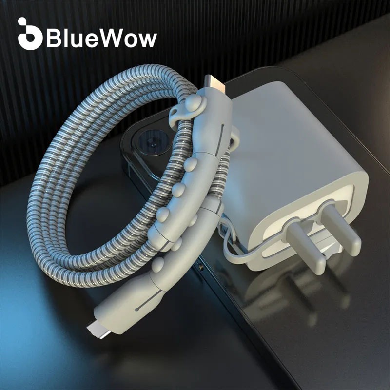 Bluewow ใหม่ ตัวถนอมสายชาร์จ สายหูฟัง ซิลิโคน กันแตก สําหรับ iPhone 15 Series | Shopee Thailand