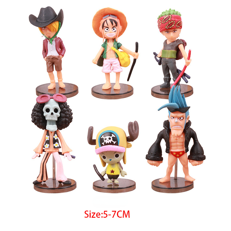 ฟิกเกอร์วันพีช 9/6 ชิ้น ชุด One Piece Luffy Zoro Ace Nami Sanji Usopp ...