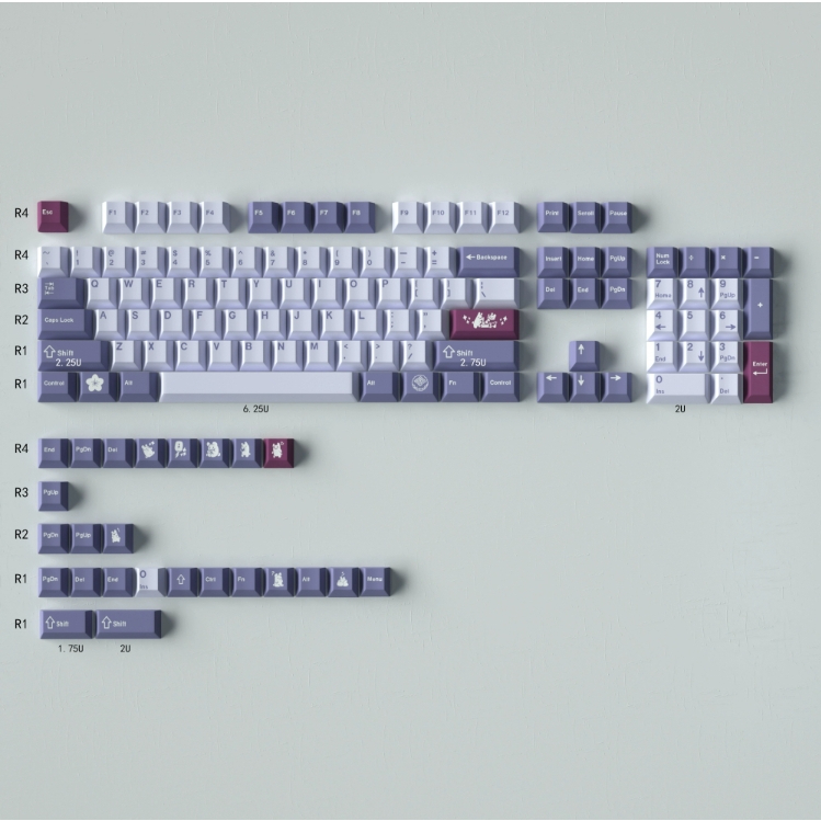 Gmk Tuzi ปุ่มกดคีย์บอร์ด PBT 61 64 68 75 84 87 96 98 100 104 108 ...