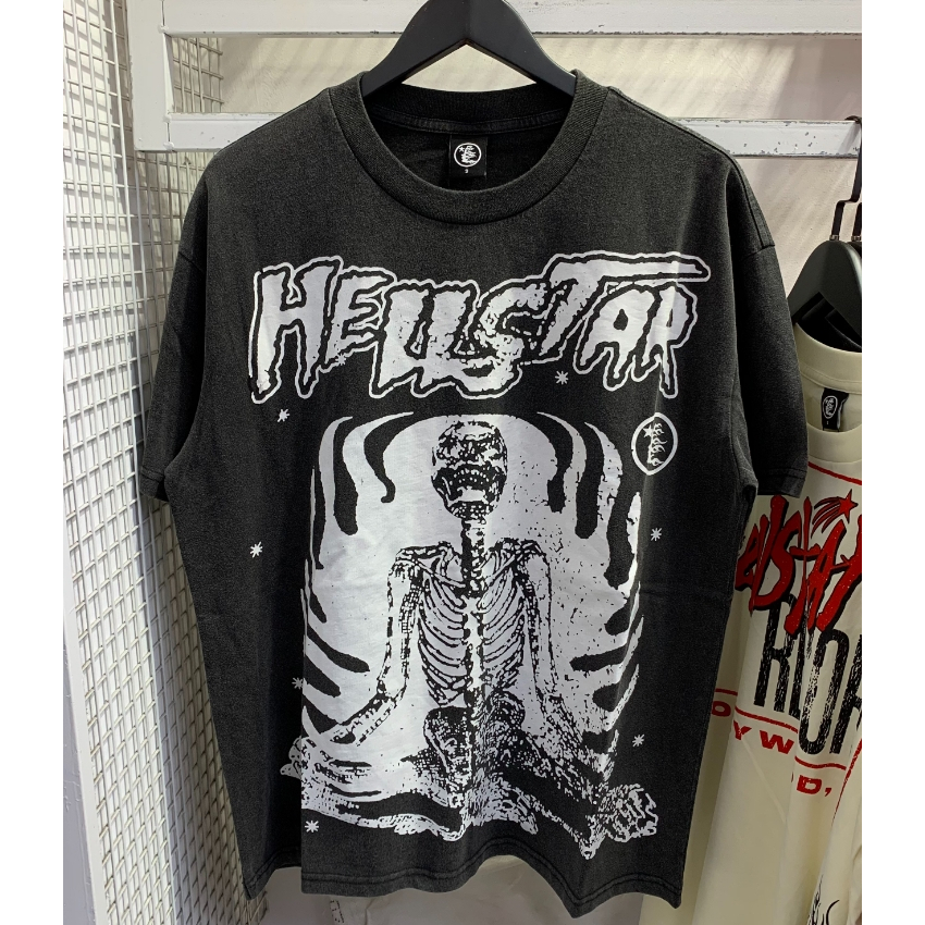 พร้อมส่ง เสื้อยืดคอกลม แขนสั้น พิมพ์ลาย High Street Hellstar Studios ขนาดใหญ่ แฟชั่นสําหรับ ...