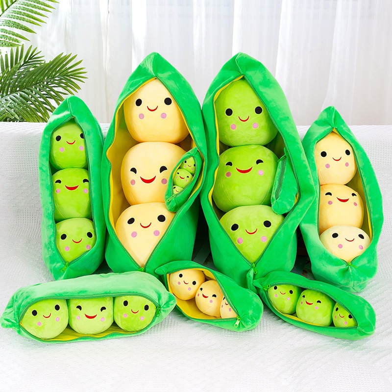 เมล็ดถั่วยักษ์ใน A Pod Plush Toy Pea Pod Pillow ตุ๊กตาถั่วน่ารัก ของ ...