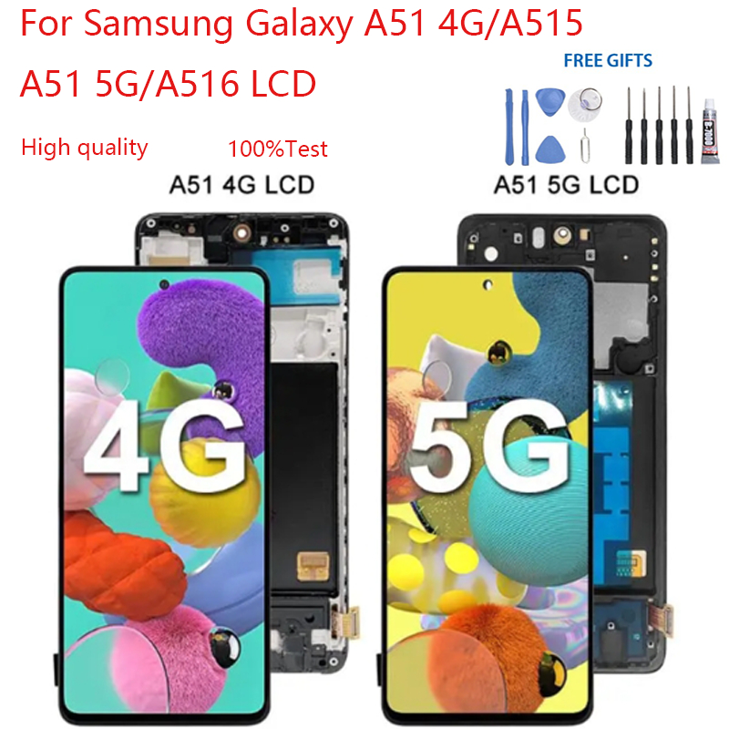 อะไหล่หน้าจอสัมผัส LCD แบบเปลี่ยน สําหรับ Samsung Galaxy A51 4G A515 A51 5G A516 | Shopee Thailand