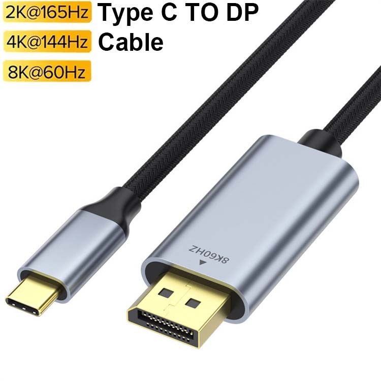 อะแดปเตอร์สายเคเบิ้ล Usb C เป็น Displayport 8K Type C เป็น DP 1.4 8K 60Hz 4K 144Hz Thunderbolt3 ...