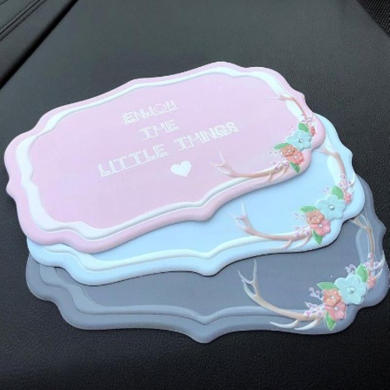 Ins ดอกไม้สไตล์ตกแต่งรถ Garnish รถ Anti-Slip Mat Pad Non Slip Mat รถ ...