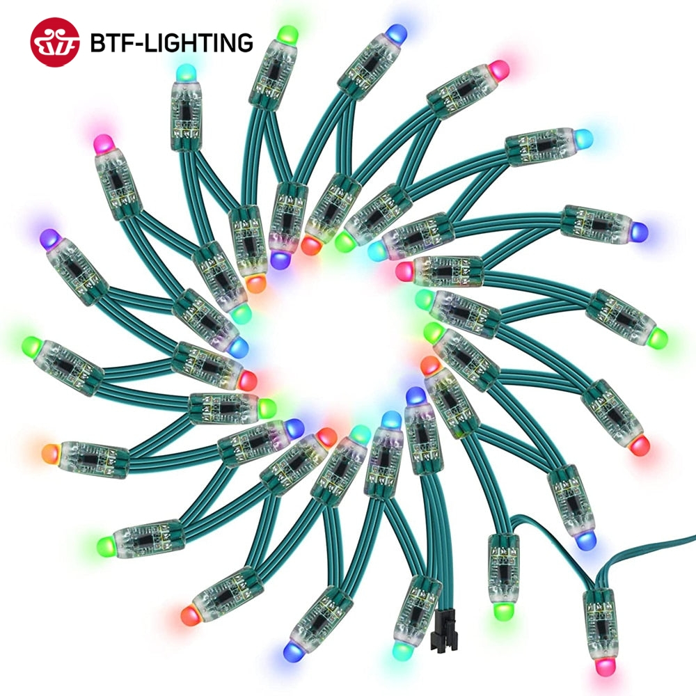 BTF-LIGHTING WS2811 RGB IC สตริงแสง LED กันน้ํา IP68 สามารถแก้ไขได้ ...