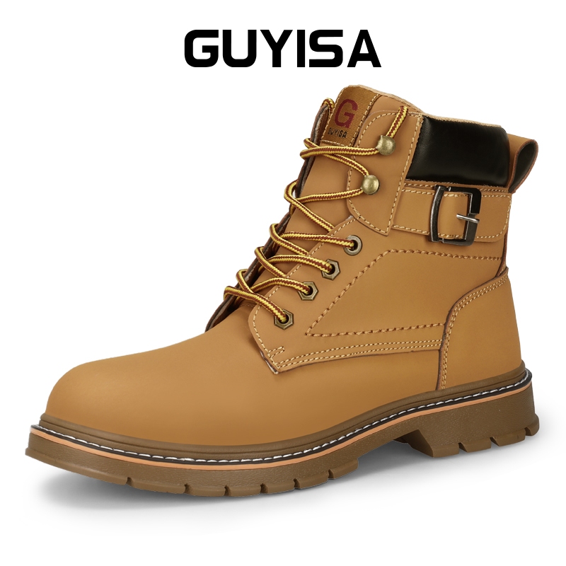 Guyisa รองเท้าบูทเซฟตี้ เหล็ก กันน้ํา ป้องกันการเจาะ สําหรับผู้ชาย CN38 ...