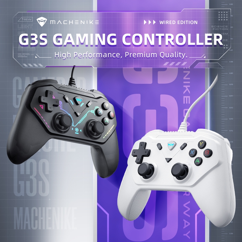 Machenike G3s จอยเกม แบบใช้สาย Xbox Like Layout Backlit Buttons Plug ...