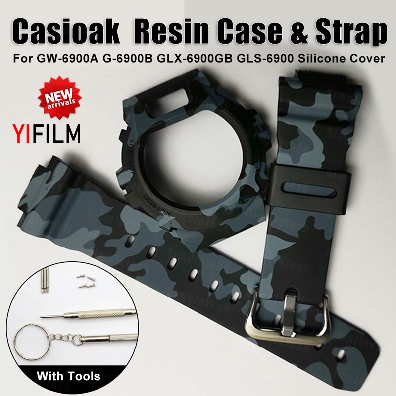 เคสซิลิโคนเรซิ่น พร้อมสายคล้อง สําหรับ Casioak GW-6900A G-6900B GLX ...