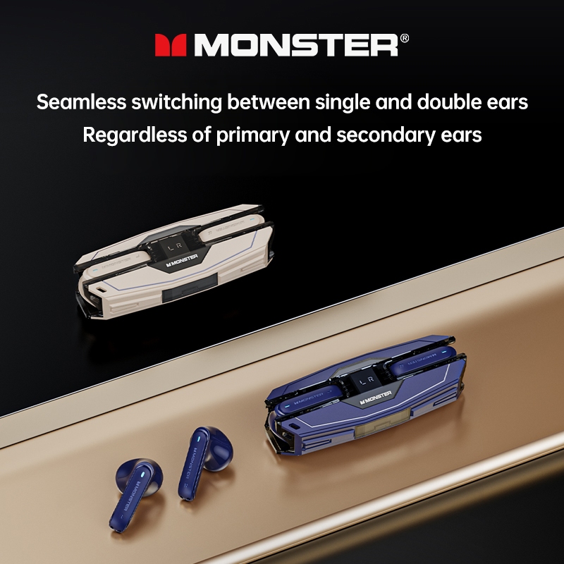 Monster XKT08 PRO HiFi หูฟังบลูทูธไร้สาย ดีเลย์ต่ํา การโทรแบบ HD อายุ ...