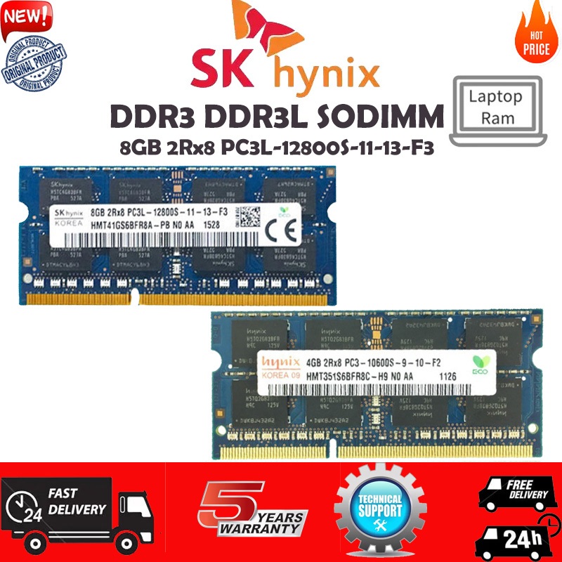 ของแท้ โมดูลหน่วยความจําแล็ปท็อป SKhynix RAM DDR3 DDR3L 4GB 8GB 1066 1333 1600MHz PC3 PC3L ...