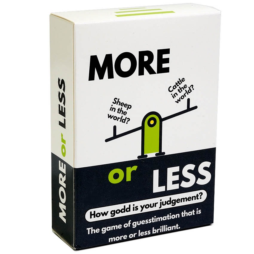 การ์ดเกม The Outlandish Guesstimation More Or Less | Shopee Thailand