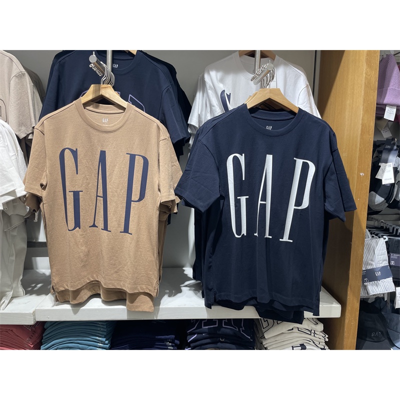 เสื้อยืดแขนสั้นลําลอง ผ้าฝ้ายแท้ ทรงหลวม พิมพ์ลายโลโก้ แฟชั่นสําหรับ ...