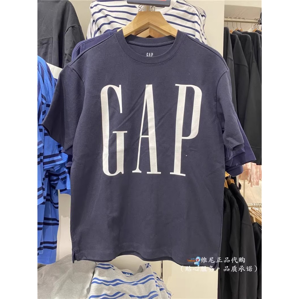 เสื้อยืดแขนสั้นลําลอง ผ้าฝ้ายแท้ ทรงหลวม พิมพ์ลายโลโก้ แฟชั่นสําหรับ ...