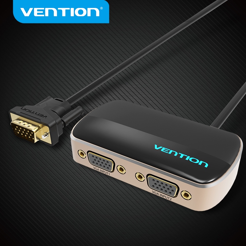 Vention 1 in 2 out Switcher VGA Video Adapter 1080P for Laptop Desktop ...