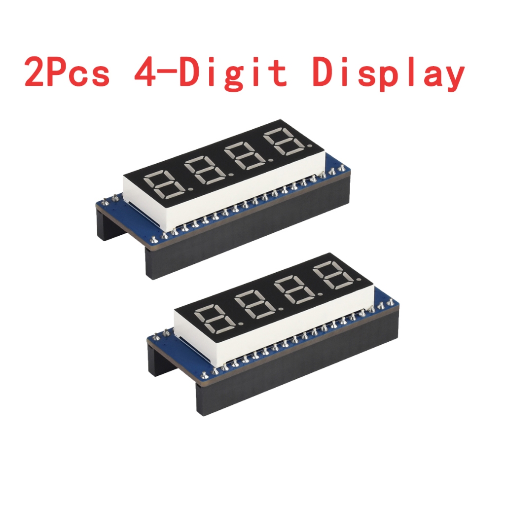 2Pcs 4-Digit LED Display Module Breakout Shield HAT Kit for RPI Raspberry Pi PICO W H WH ...
