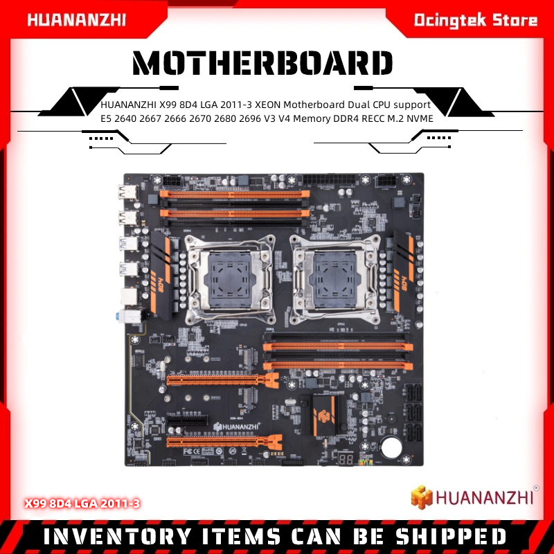 Huananzhi เมนบอร์ดหน่วยความจํา X99 8D4 LGA 2011-3 XEON Dual CPU รองรับ E5 2640 2667 2666 2670 ...