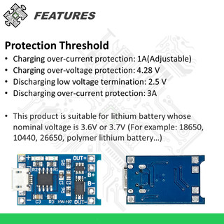 ENGLAB★บอร์ดโมดูลชาร์จแบตเตอรี่ลิเธียม BMS 1S TP4056 Type-C Micro-USB ...