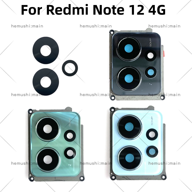 เลนส์กระจกด้านหลัง พร้อมกรอบ แบบเปลี่ยน สําหรับ Xiaomi Redmi Note 12 4G ...