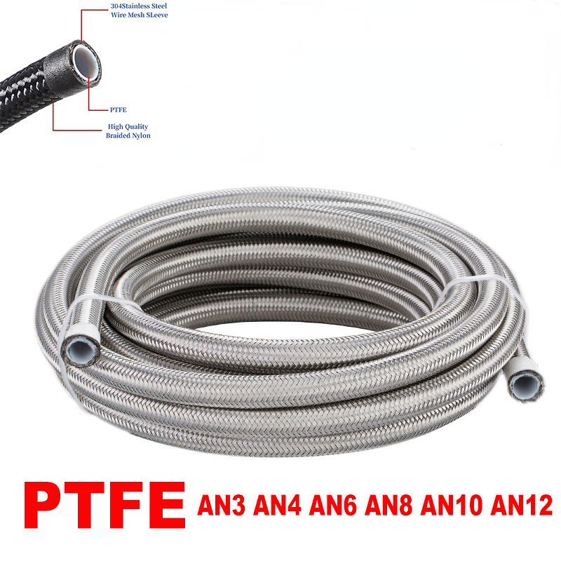Ptfe ท่อน้ํามันเชื้อเพลิง ไนล่อนถัก An3 4 6 8 10 12an E85 | Shopee Thailand