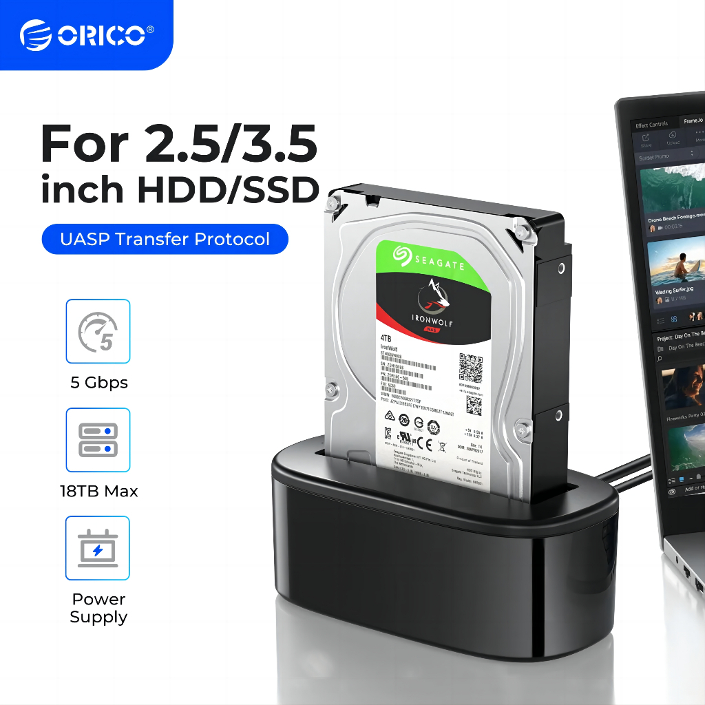 ORICO HDD Docking Station USB3.0 รองรับ 18TB HDD SSD(6218US3) | Shopee ...