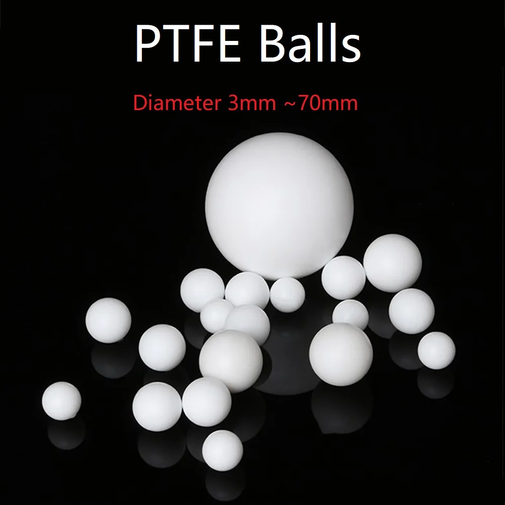 PTFE Balls White Solid Plastic F4 Ball Rolling Bead Diameter 3mm ~ 63mm Electrical Insulation ...