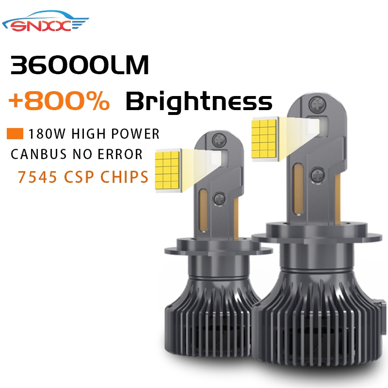Snxx ไฟหน้ารถยนต์ led 36000LM 180W 4575 CSP ไฟตัดหมอก led 6000k H1 H4 ...