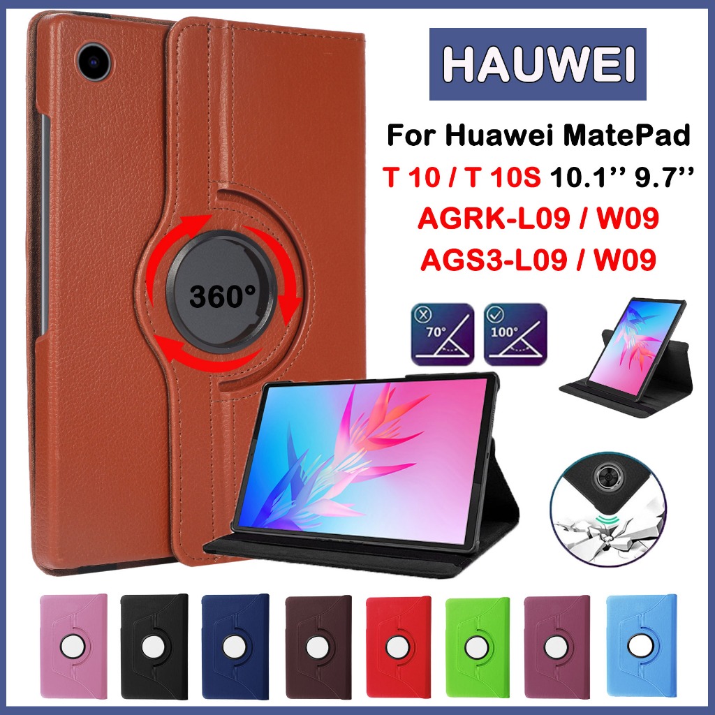 แฟชั่น 360° เคสหนัง PU หมุนได้ คุณภาพสูง สําหรับ HUAWEI MatePad T 10 T ...