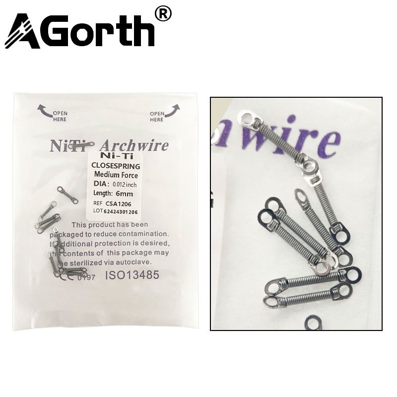 AGorth 10Pcs/Pack Dental Orthodontic Niti Spring Anterior Teeth Tooth ...