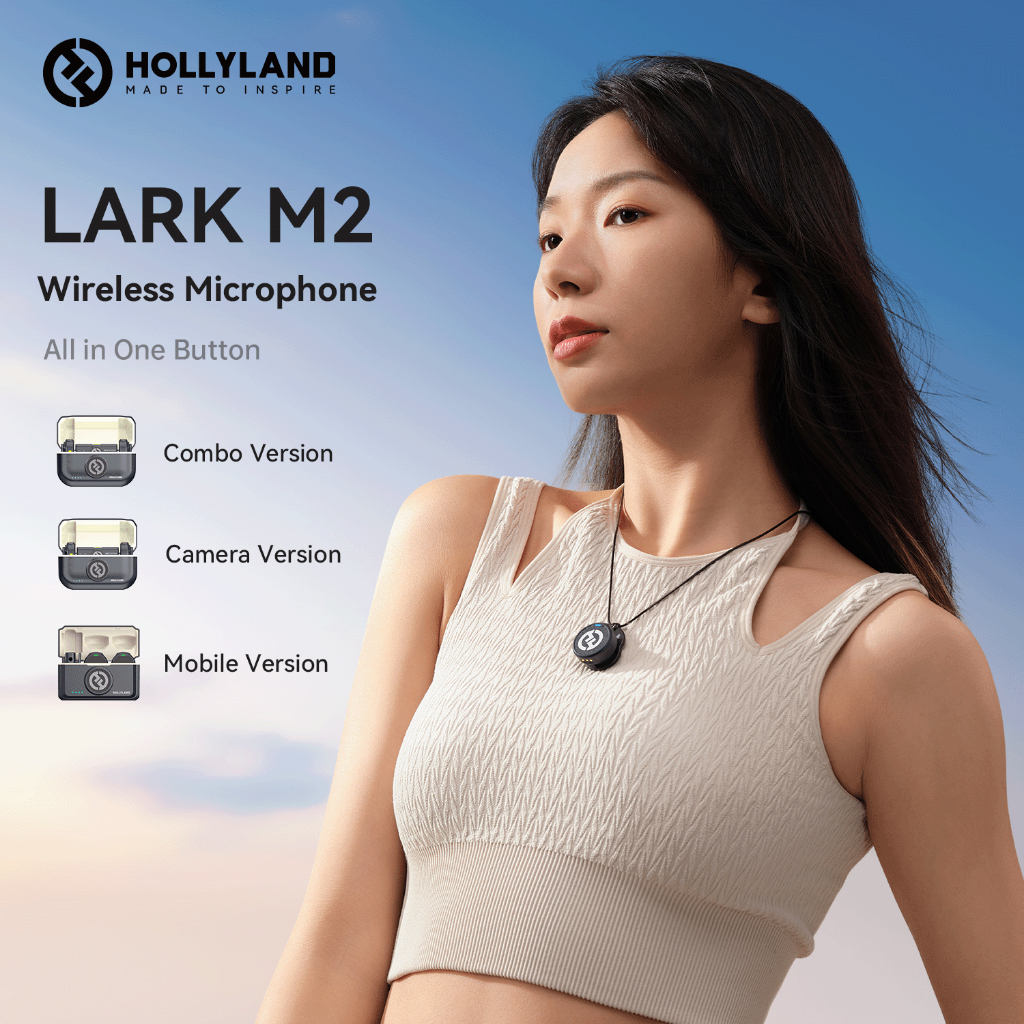 Hollyland LARK M2 ไมโครโฟนไร้สาย Phone Version ระยะ 300 ม. LOS 24Bit Hi ...