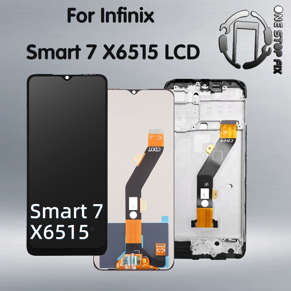 ชุดประกอบหน้าจอสัมผัสดิจิทัล LCD สําหรับ Infinix X6515 Smart 7 Smart7 ...