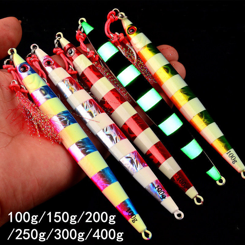 100g 150g 200g 250g ความเร็ว Jig Lure สําหรับตกปลาทะเล Lure Fast Jigging โลหะ Jigs Luminous ...