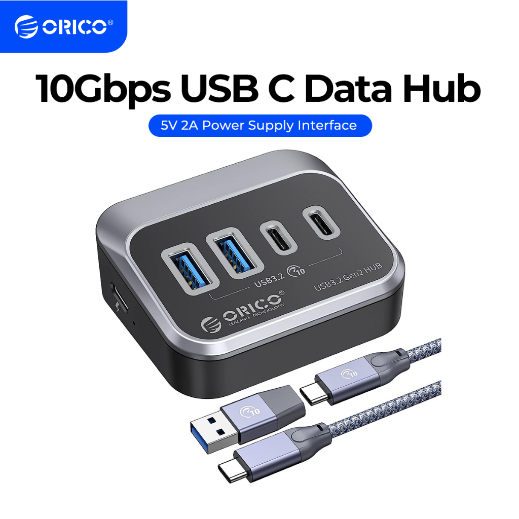Orico USB 3.2 Hub 10Gbps USB C Data Hub ถึง 4 พอร์ต USB 3.2 Gen 2 Hub,ABS USB C Splitter wih 50 ...