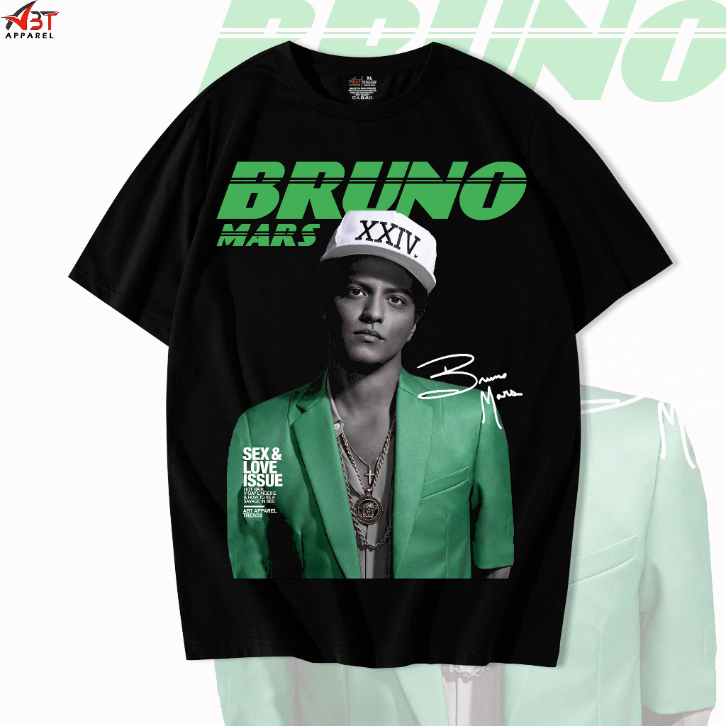 เสื้อยืด ผ้าฝ้าย พิมพ์ลาย Bruno Mars American Rap สําหรับผู้ชาย และ ...