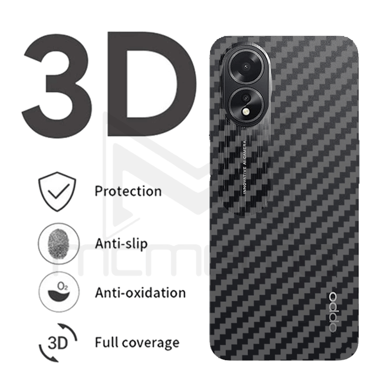 [ซื้อ1แถม5] ฟิล์มคาร์บอนไฟเบอร์ รอบตัวเครื่อง ด้านหลัง สำหรับ OPPO A60 A3x A3 A5 Pro A58 A98 A78 ...